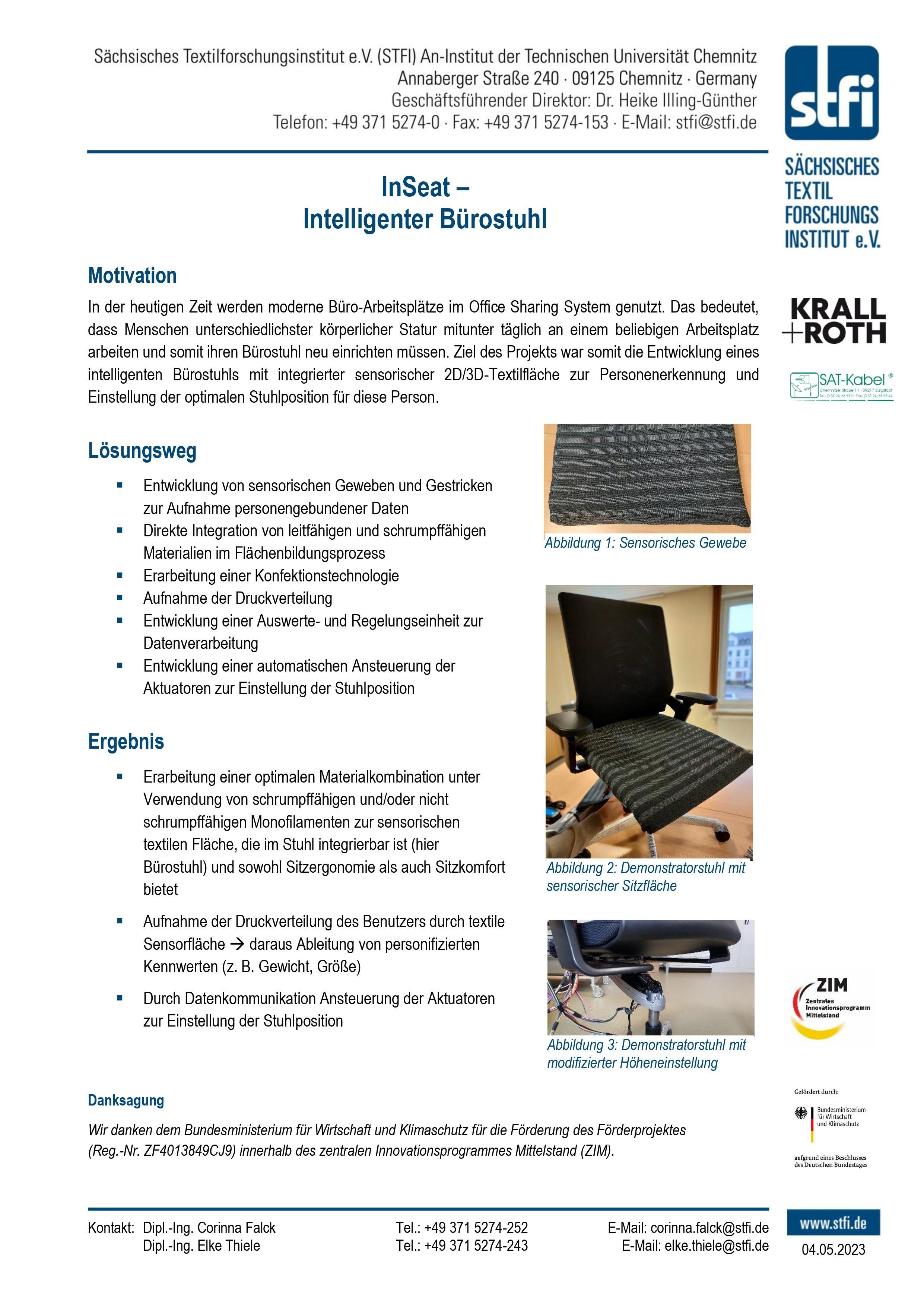 InSeat- Sächsisches Textilforschungsinstitut e.V. (STFI)